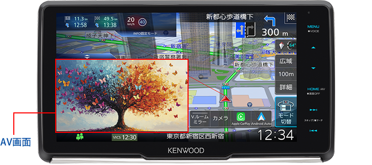 メニュー表示＆GUI | MDV-M912F | カーナビ | KENWOOD